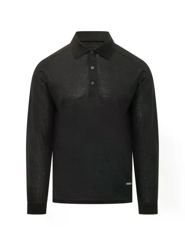 Premiata Long-sleeve Knitted Polo Shirt