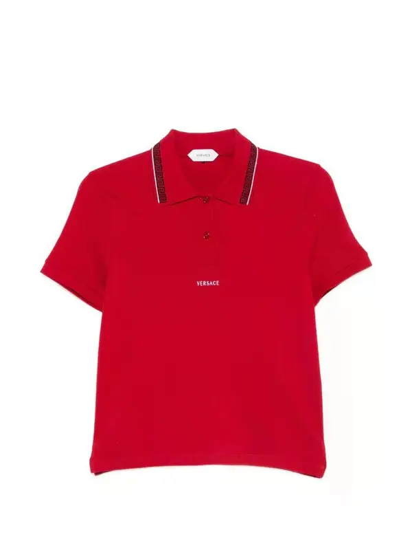 Versace Greca Border Polo Shirt - Red