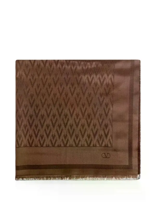 Valentino Garavani Vlogo Jacquard Scarf - Brown