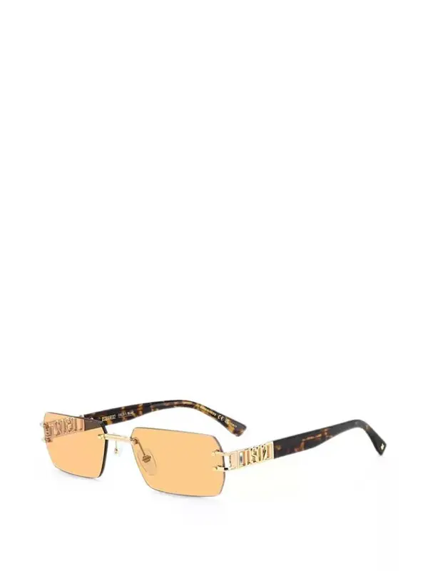 Dsquared2 Rectangle Frame Sunglasses With Logo Plaque