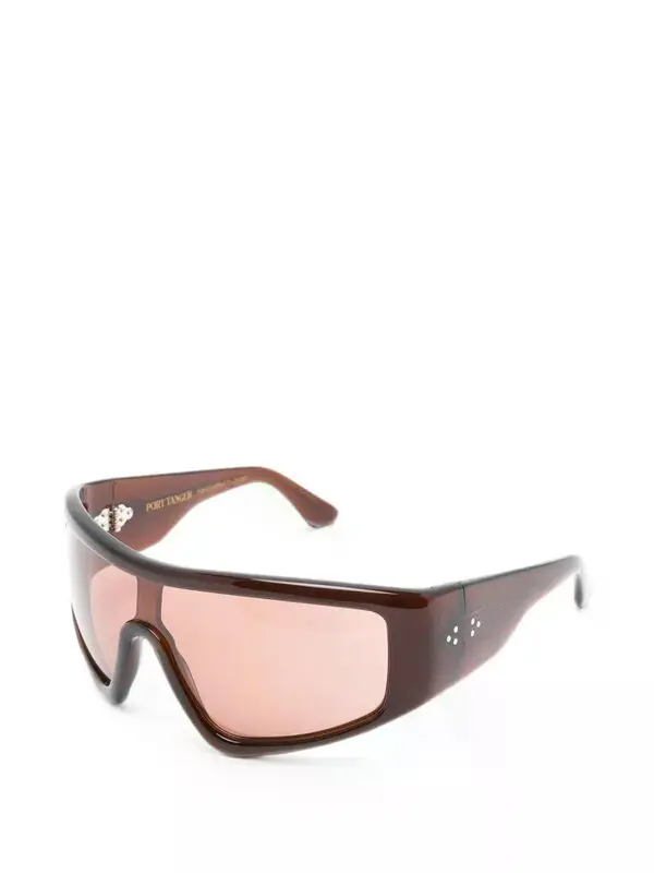 PORT TANGER Noor Shield Frame Sunglasses - Brown
