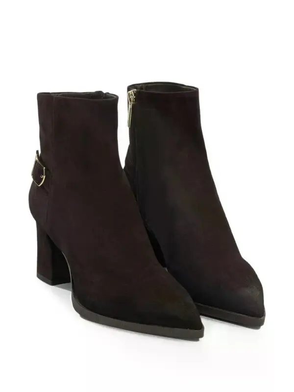Santoni Buckle-detail Pointed-toe Ankle Boots