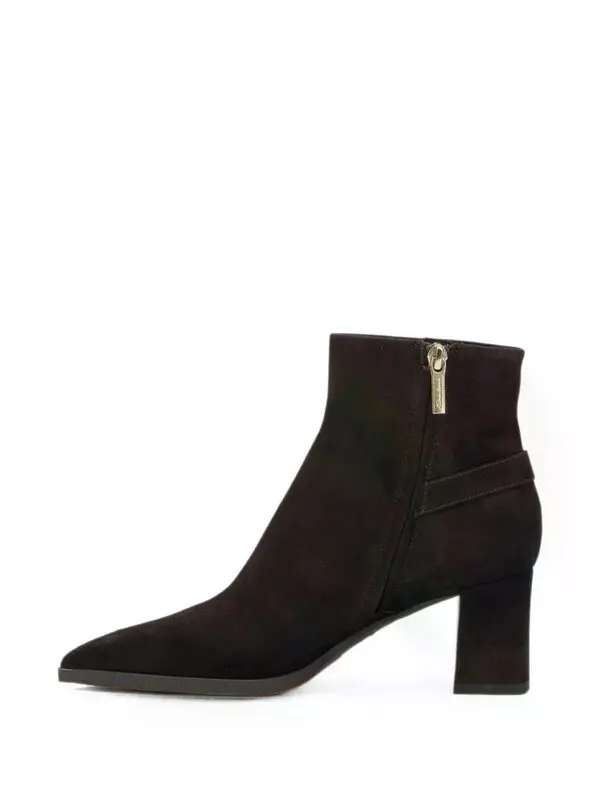 Santoni Buckle-detail Pointed-toe Ankle Boots