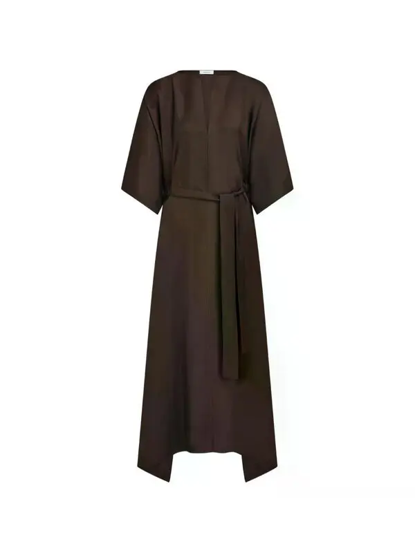 FERRAGAMO Silk Dress With Belted Waist