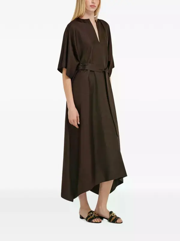 FERRAGAMO Silk Dress With Belted Waist