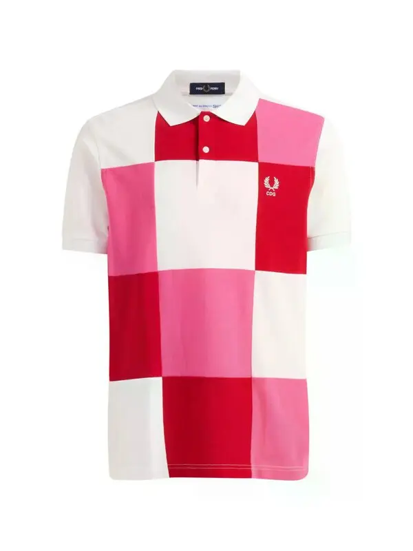Comme Des Garçons Cdg Shirt X Fred Perry Patchwork-design Polo Shirt