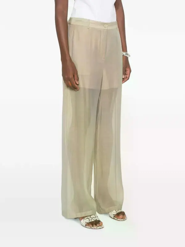 Sú Sheer-panel Wide-leg Trousers