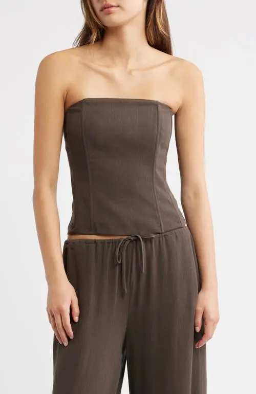 PACSUN Marissa Corset Top - Brown