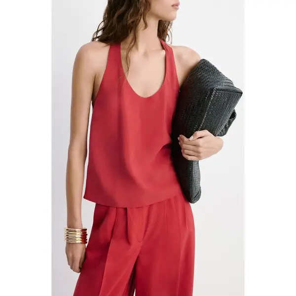 Mango Scoop Neck Sleeveless Top
