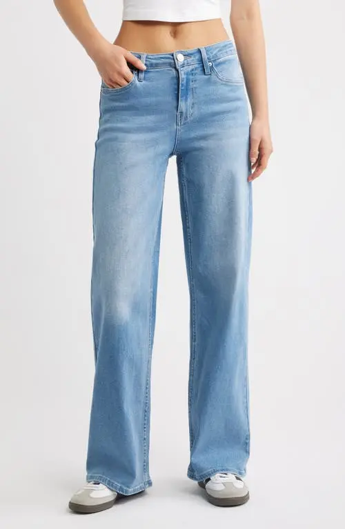 YMI Bella High Waist Wide Leg Jeans - Light Blue