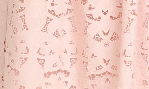WAYF Kassi Embroidered Midi Dress With Tie Shoulders - Blush