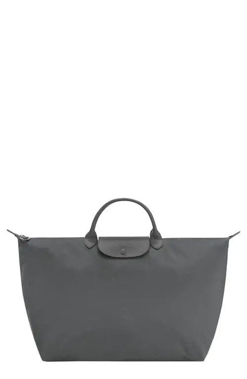 Longchamp Large Le Pliage Recycled Polyamide Travel Bag - Anthracite