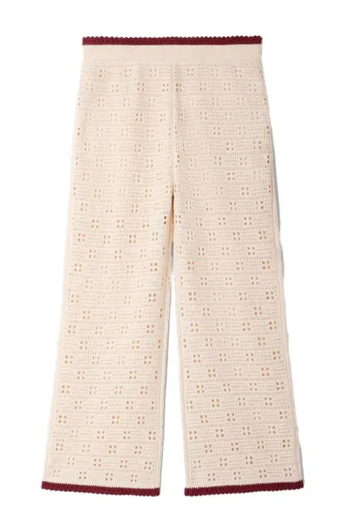 Sandro Crochet-look Knit Trousers