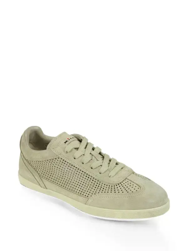 Kiton Openwork Perforated Leather Sneakers