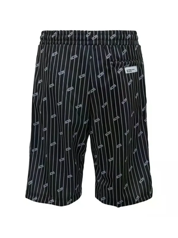 Gcds Pinstripe Logo-print Shorts