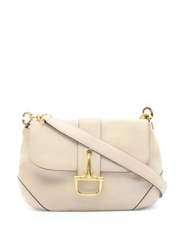 Celine Ivory Calf Leather Logo-plaque Shoulder Bag