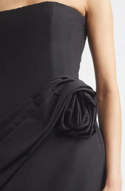Carolina Herrera Draped Strapless Silk Faille & Organza Gown