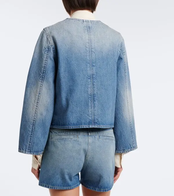 Valentino Garavani Vgold Faded Denim Jacket