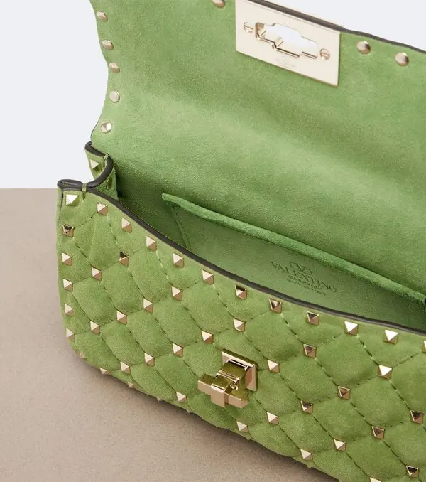 Valentino Garavani Rockstud Spike Small Top-handle Bag - Green