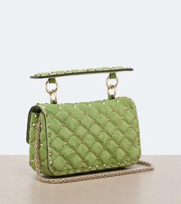 Valentino Garavani Rockstud Spike Small Top-handle Bag - Green