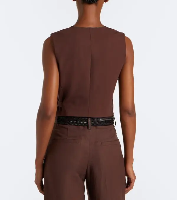 Brunello Cucinelli Monili Wool-blend Vest - Brown