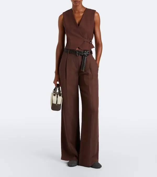 Brunello Cucinelli Monili Wool-blend Vest - Brown