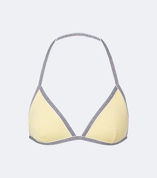Versace Greca Bikini Top - Yellow