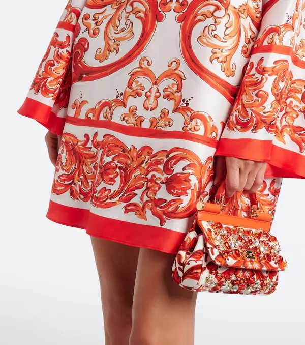 Dolce & Gabbana Majolica Silk Twill Kaftan