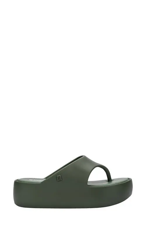 Melissa Platform Thong Flip Flops - Green
