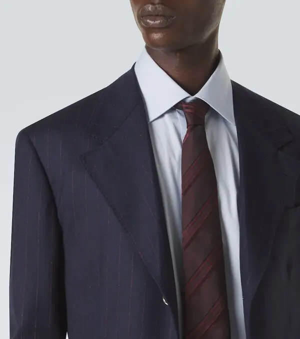 Brunello Cucinelli Striped Silk Tie