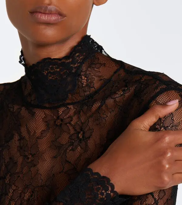 Valentino Garavani Lace Bodysuit - Black