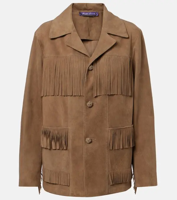 Ralph Lauren Fringed Suede Jacket - Brown