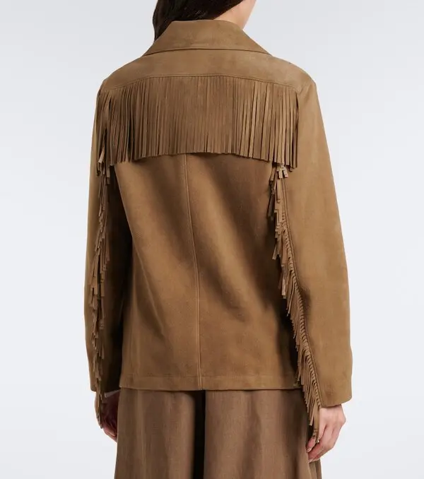 Ralph Lauren Fringed Suede Jacket - Brown
