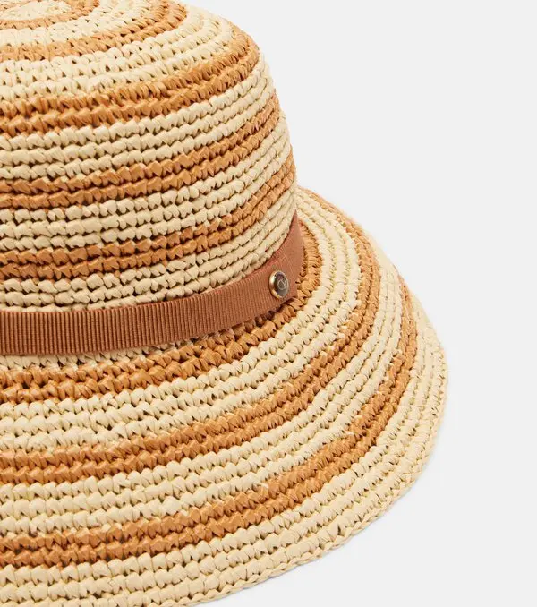 Valentino Garavani Vlogo Raffia Bucket Hat
