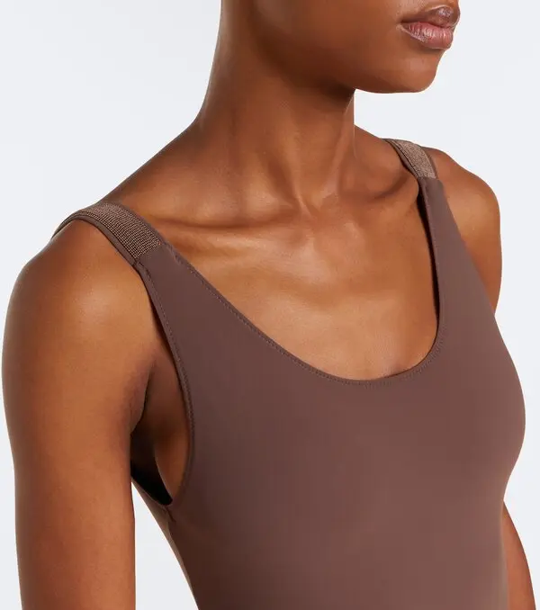 Brunello Cucinelli Open Back Swimsuit - Brown