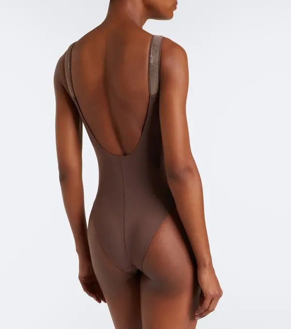 Brunello Cucinelli Open Back Swimsuit - Brown