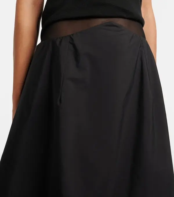 THE ROW Irella Cotton Poplin Midi Skirt