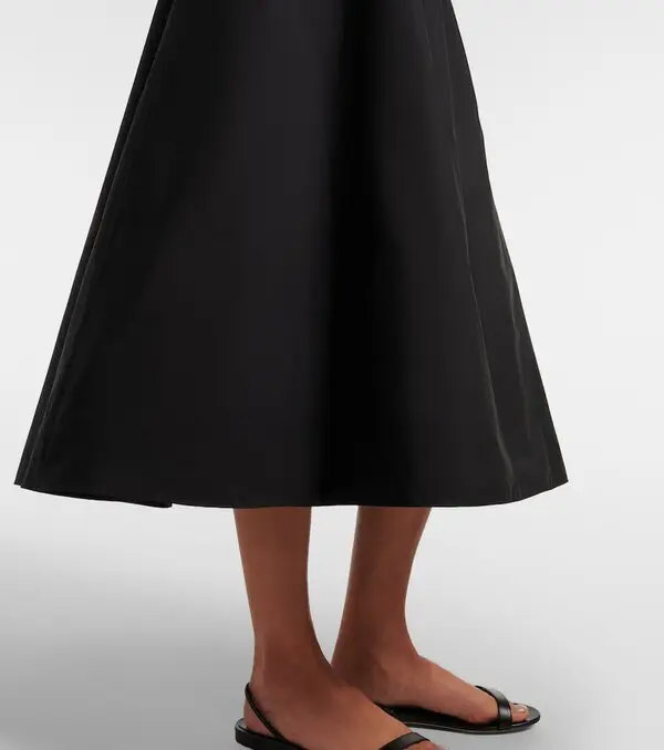 THE ROW Irella Cotton Poplin Midi Skirt