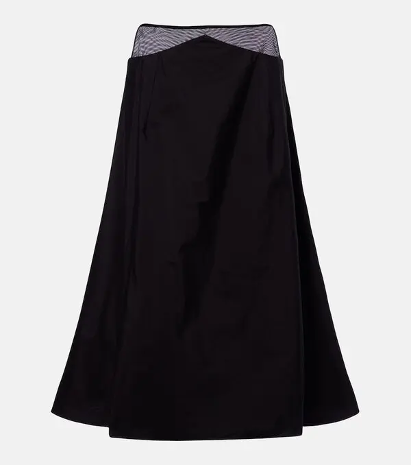 THE ROW Irella Midi Skirt - Black