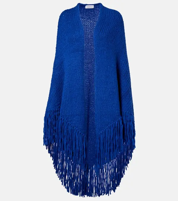 Gabriela Hearst Lauren Fringed Cashmere Shawl - Blue
