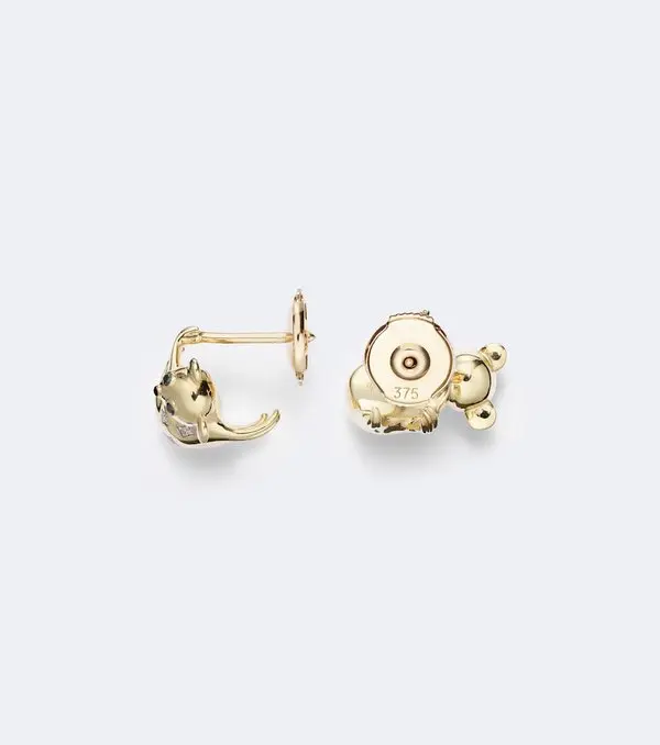 Yvonne Léon Koala Diamond And Enamel Earrings