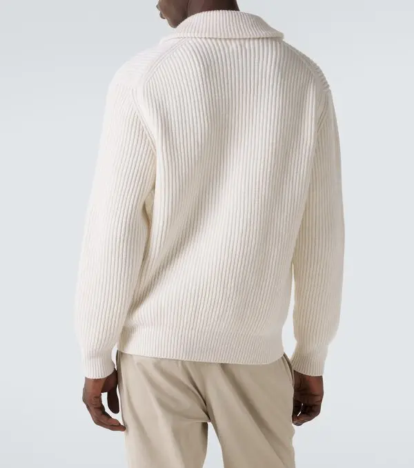Eleventy Ribbed-knit Wool Cardigan