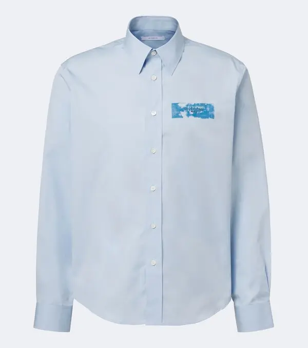 Givenchy Logo Cotton Shirt - Blue