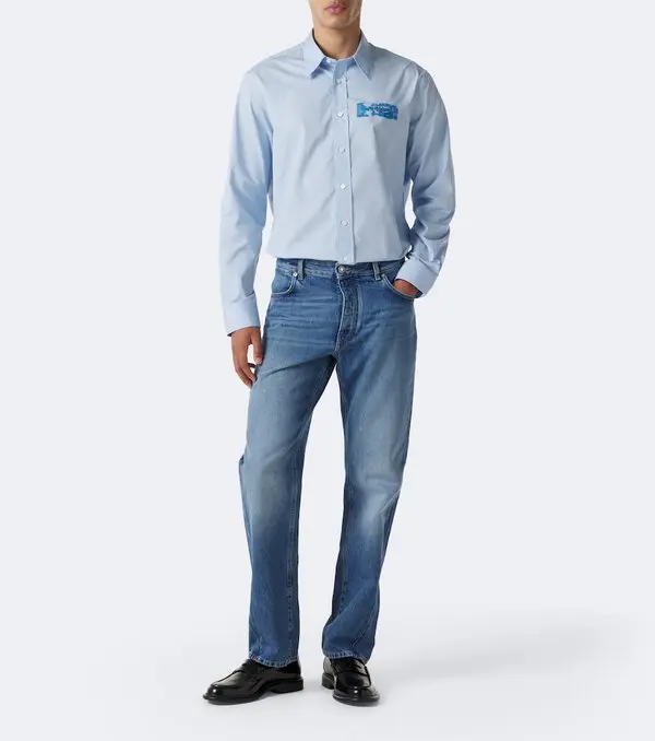 Givenchy Logo Cotton Shirt - Blue