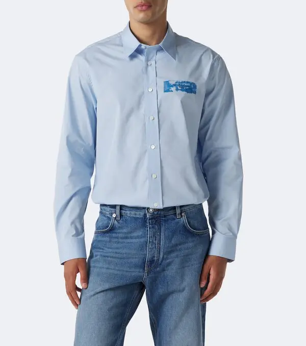 Givenchy Logo Cotton Shirt - Blue