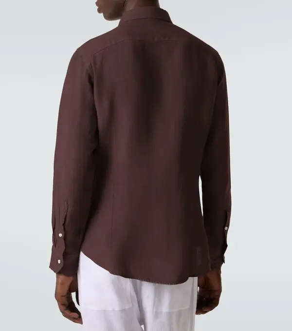 Fedeli Linen Shirt - Brown