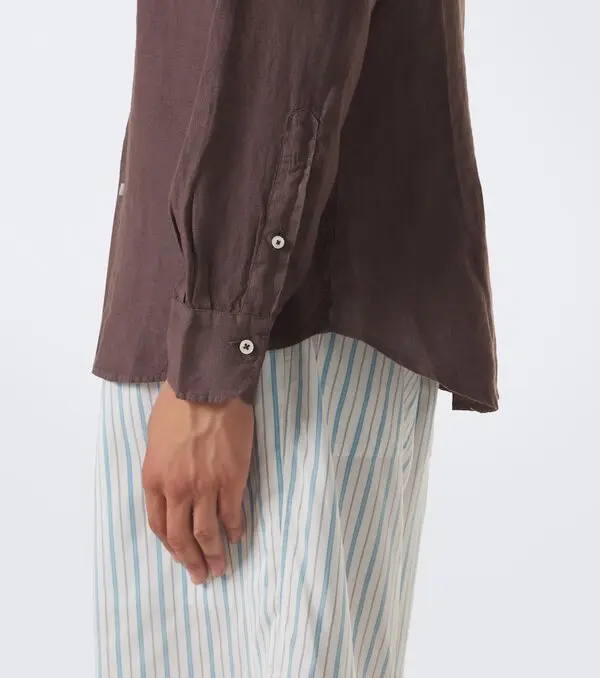 Fedeli Linen Shirt - Brown
