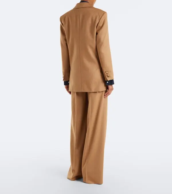 Max Mara Camel Hair Wide-leg Trousers