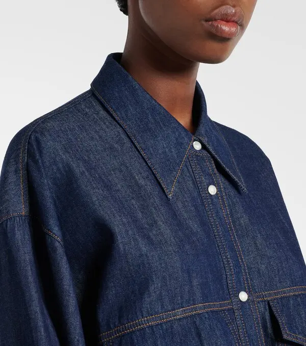 Khaite Christensen Oversized Denim Shirt