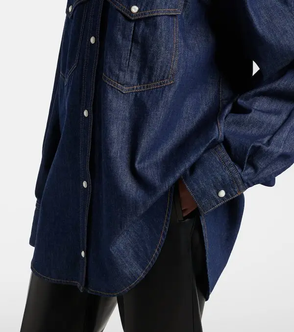 Khaite Christensen Oversized Denim Shirt